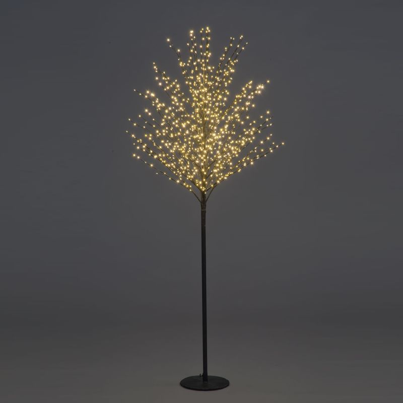 6ft (180cm) Black Micro Dot Tree with 900 Warm White LEDs