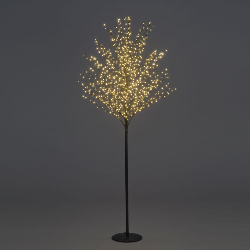 6ft (180cm) Black Micro Dot Tree with 900 Warm White LEDs